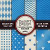 16 Blue Dream Patterns digital paper pack | DADARTDESIGN