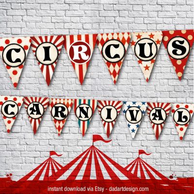 Circus Flag banner – printable | DADARTDESIGN